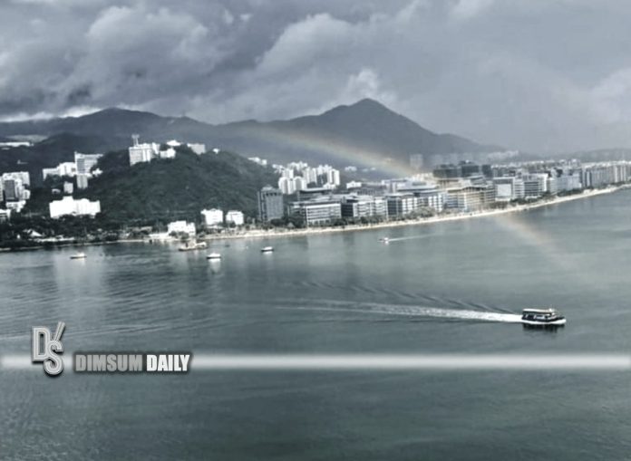 Rainy week ends with a rainbow in Tolo Harbour - Dimsum Daily