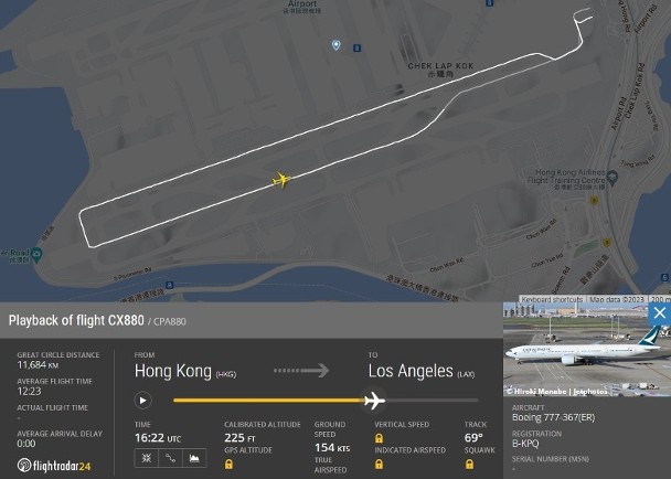 13-year-old Cathay Pacific aircraft which aborts takeoff due to tyre ...