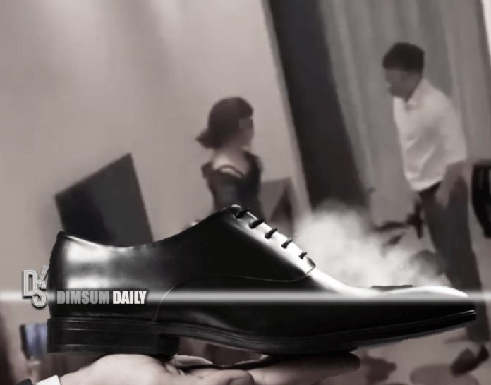 Husband catches wife cheating and attacks her and her lover with shoe ...