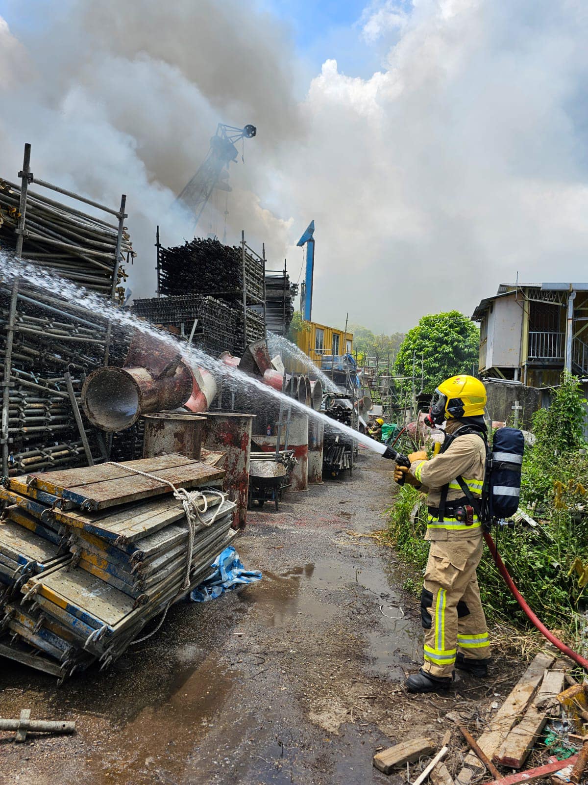 Fire breaks out at recycling site in Pat Heung, no injuries reported ...