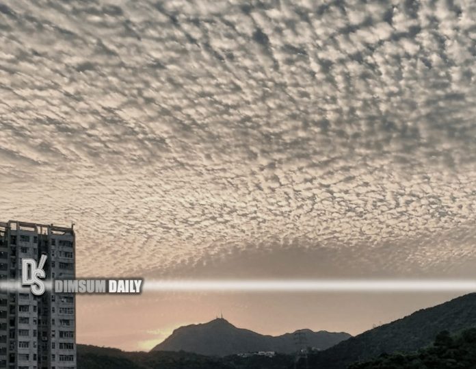 Mackerel sky appears ahead of Standby Signal, No. 1 - Dimsum Daily