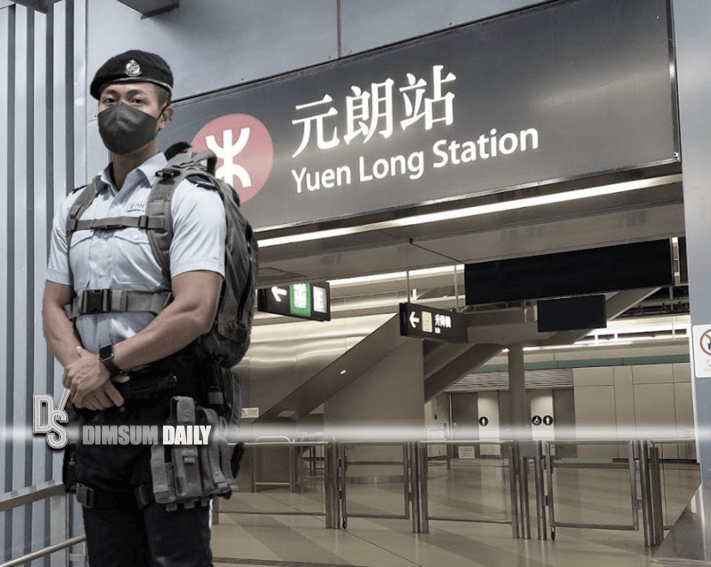 Police patrol MTR Yuen Long Station on fourth anniversary of mob attack ...