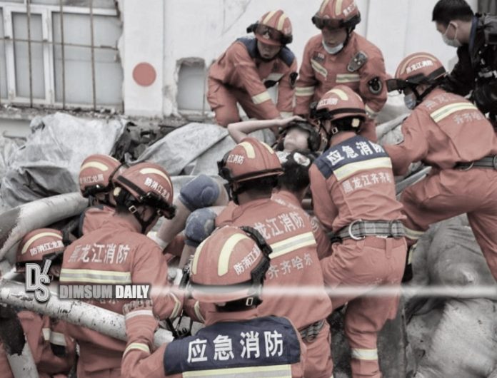 Multiple trapped in school gymnasium collapse in Qiqihar, China, ten ...
