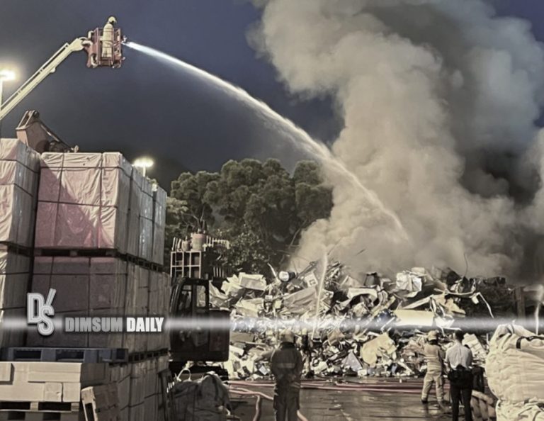 Fire breaks out at Yau Ma Tei Public Cargo Working Area, promptly ...