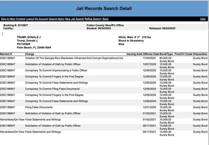 Trump breaks silence on social media, officially entered into Fulton ...