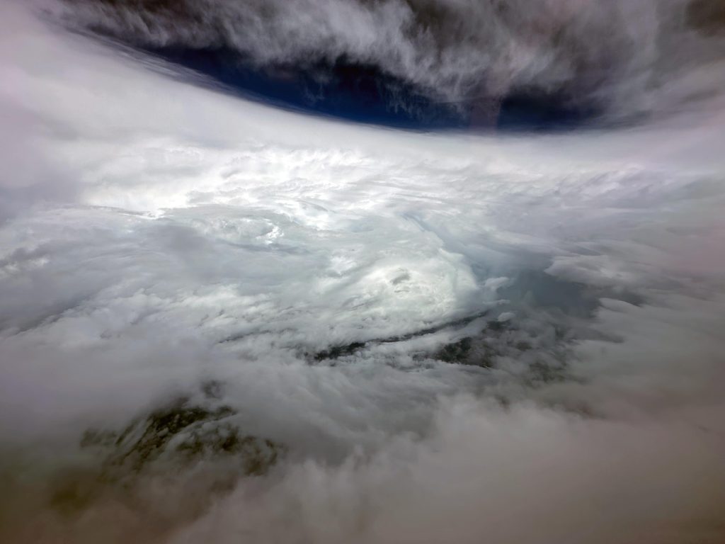 Astonishing close-up of Super Typhoon Saola's eye revealed by ...