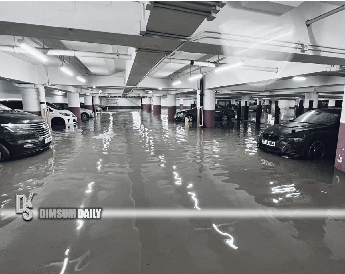 Wan Tsui Shopping Centre in Chai Wan faces severe flooding again, car ...