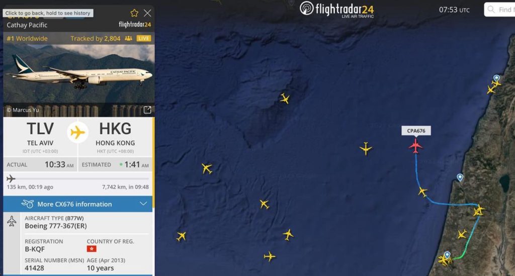 Cathay Pacific takes controversial decision to depart from Tel Aviv ...
