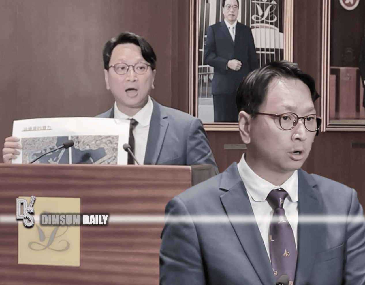 Legislative Councillor Bill Tang Ka-piu claims Yau Tong Bay resembles ...