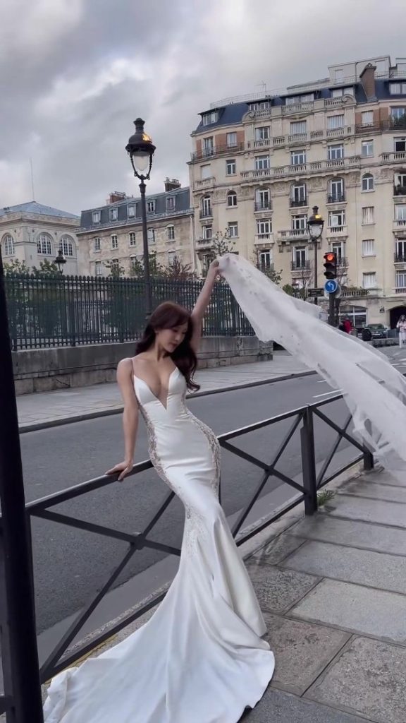 Hong Kong actress Dada Chan stuns in wedding dress photoshoot in Paris - Dimsum Daily