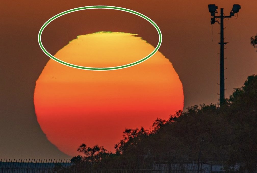 Rare green glow phenomenon captured in Hong Kong's sunset - Dimsum Daily