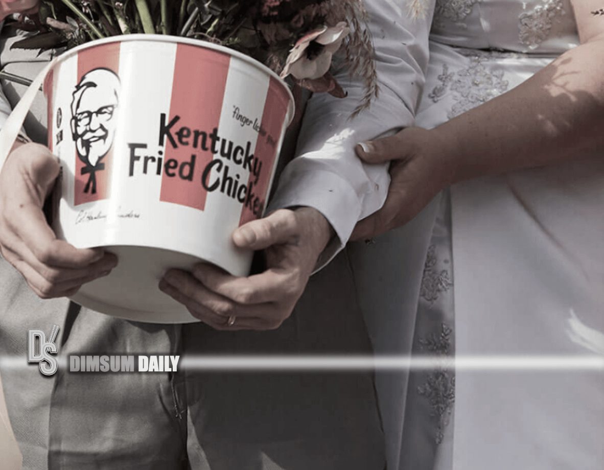KFC-themed wedding delights bride and guests in Singapore - Dimsum Daily
