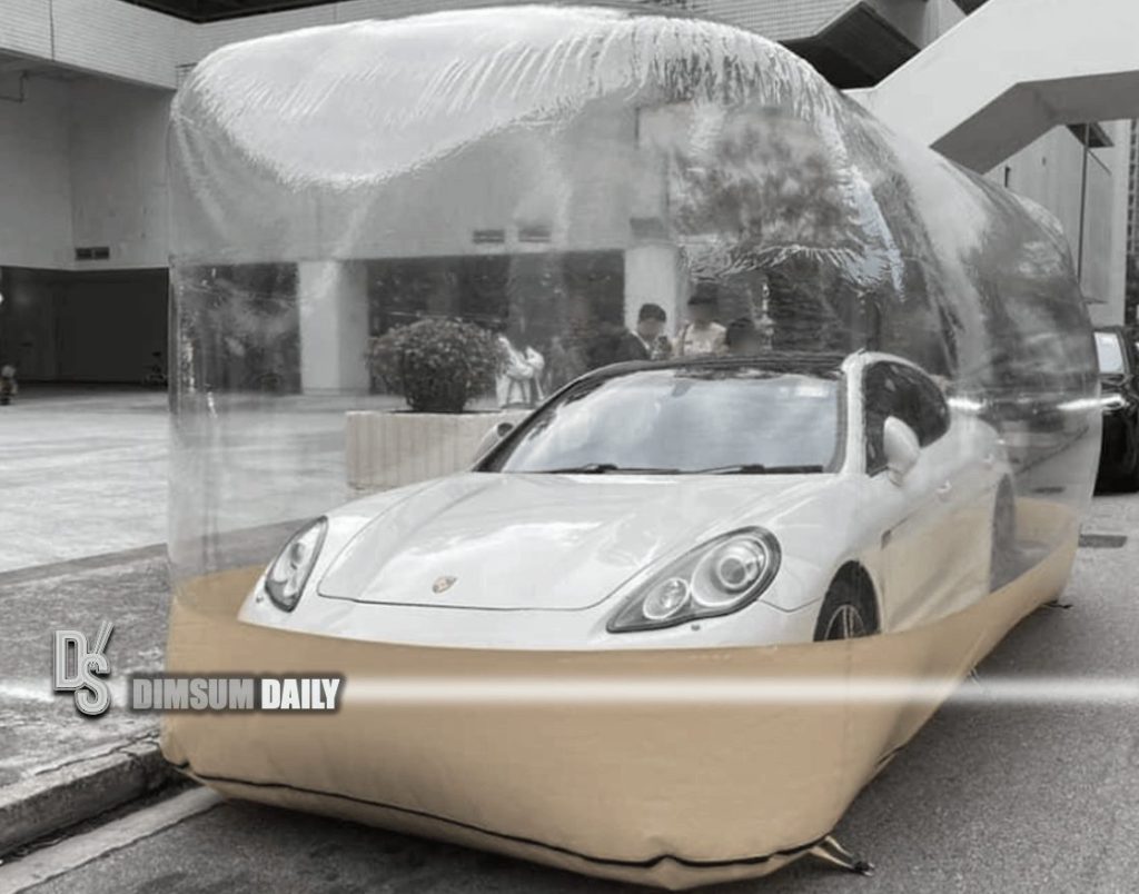 Inflatable car cover stunt revealed as a low-cost promotional endeavour ...