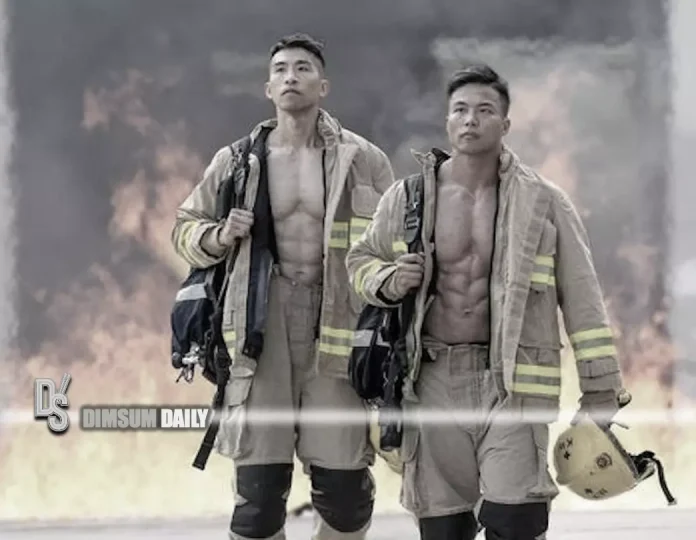 Hong Kong firefighters make a sizzling entrance with their bulked-up ...