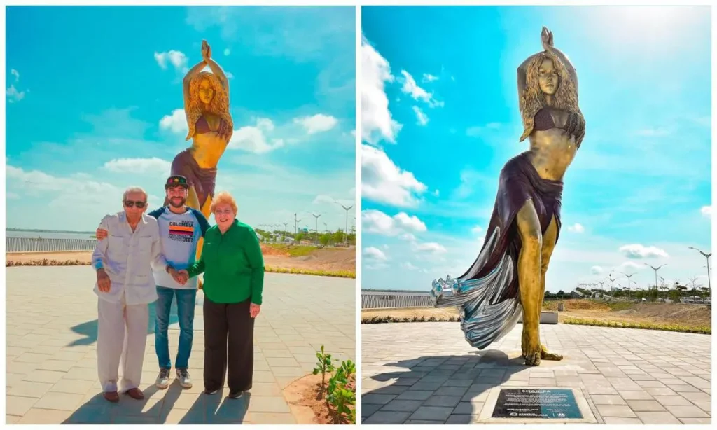 Shakira honoured with bronze statue in Barranquilla as tax fraud trial ...