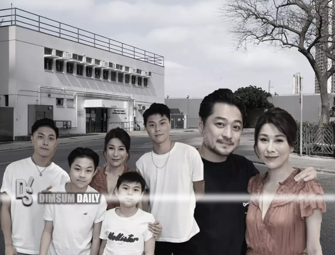 Husband and sons of former actress Bonnie Lai arrive at Victoria Public ...