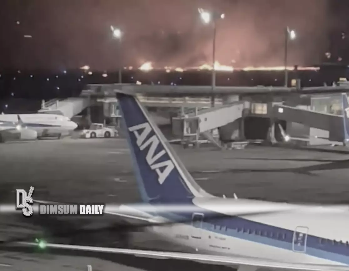 Fire erupts on runway as Japan Airlines aircraft with 367 on board ...