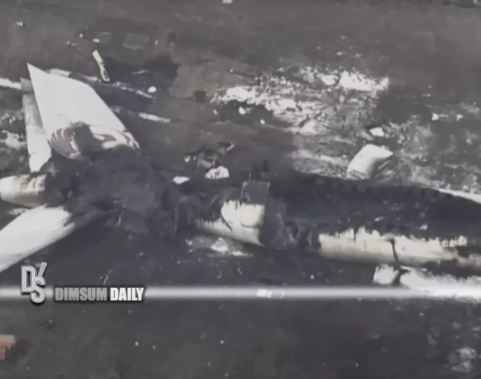 Terrifying aerial footage reveals JAL aircraft reduced to charred ...