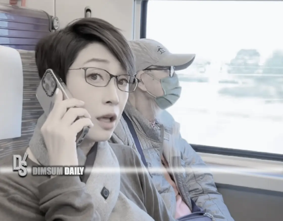 Hong Kong actress Monica Chan, 57, takes private jet for travel and returns home with father in ...