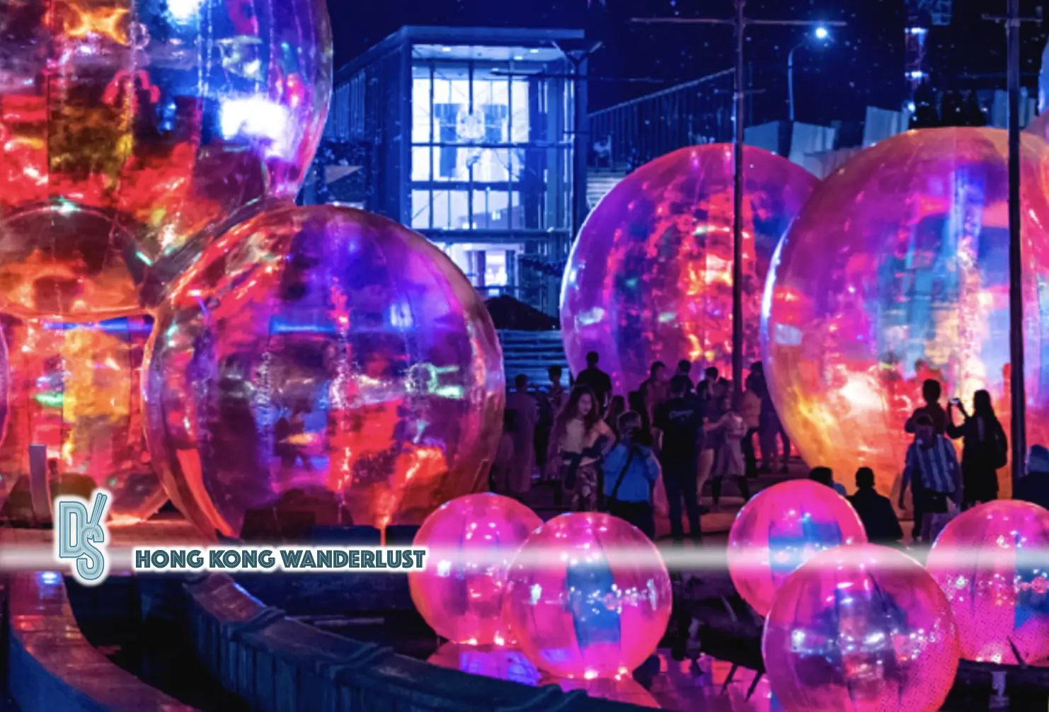 Ephemeral art installation featuring colossal translucent rainbow ...