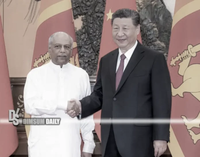 Chinese President Xi Jinping and Sri Lankan Prime Minister Dinesh ...