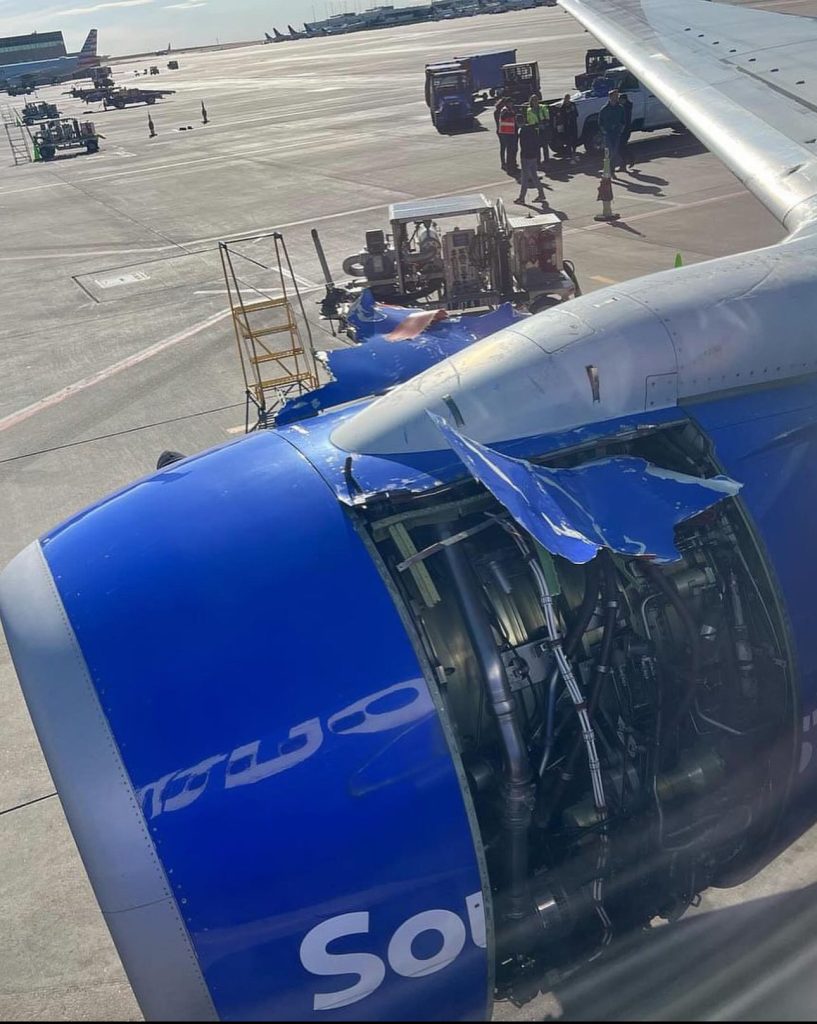 Engine cowling falls off Southwest Airlines plane during takeoff from ...