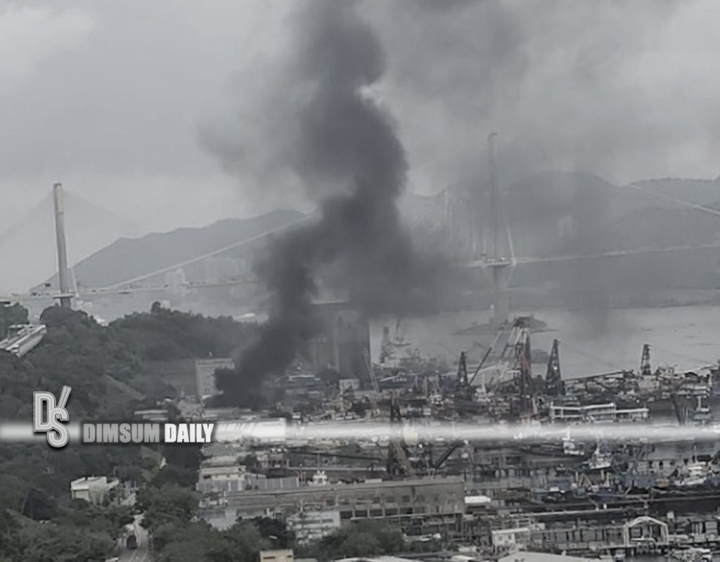 No.2 alarm fire engulfs Tsing Yi shipyard on Tam Kon Shan Road, claims ...