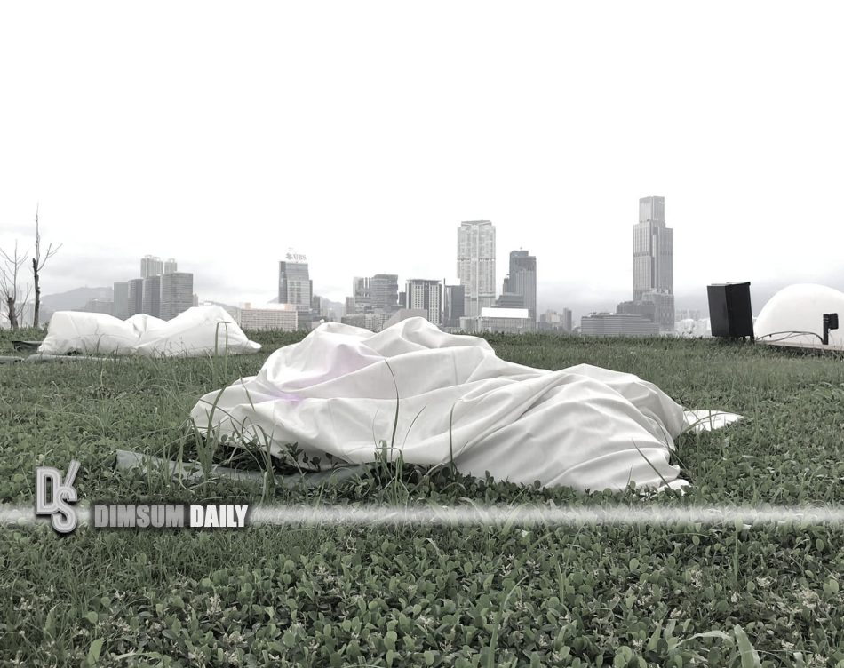 TeamLab's luminous eggs at Tamar Park temporarily deflated