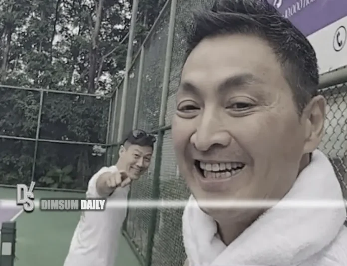 64-year-old actor Kenny Ho enjoys leisure time playing tennis with ...