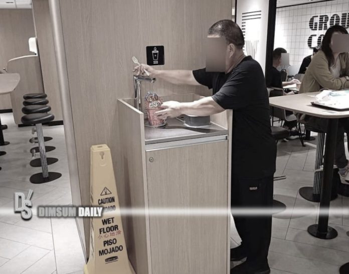 Man makes instant noodles using McDonald's self-service hot water ...