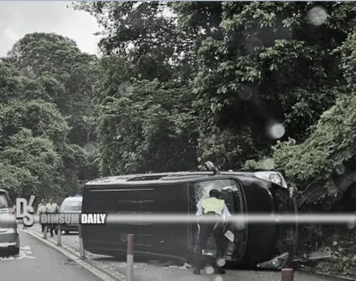 Cargo truck overturns and emits smoke on Route Twisk, driver ...