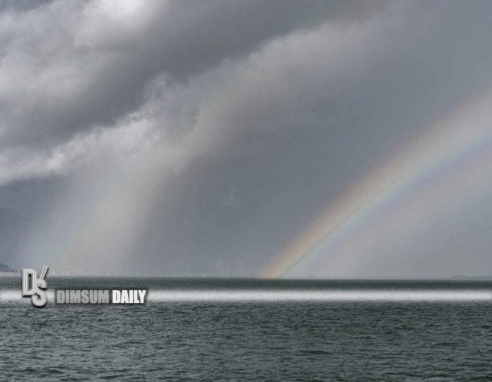 Rare spectacle of triple rainbow spotted at Tai Lam Chung