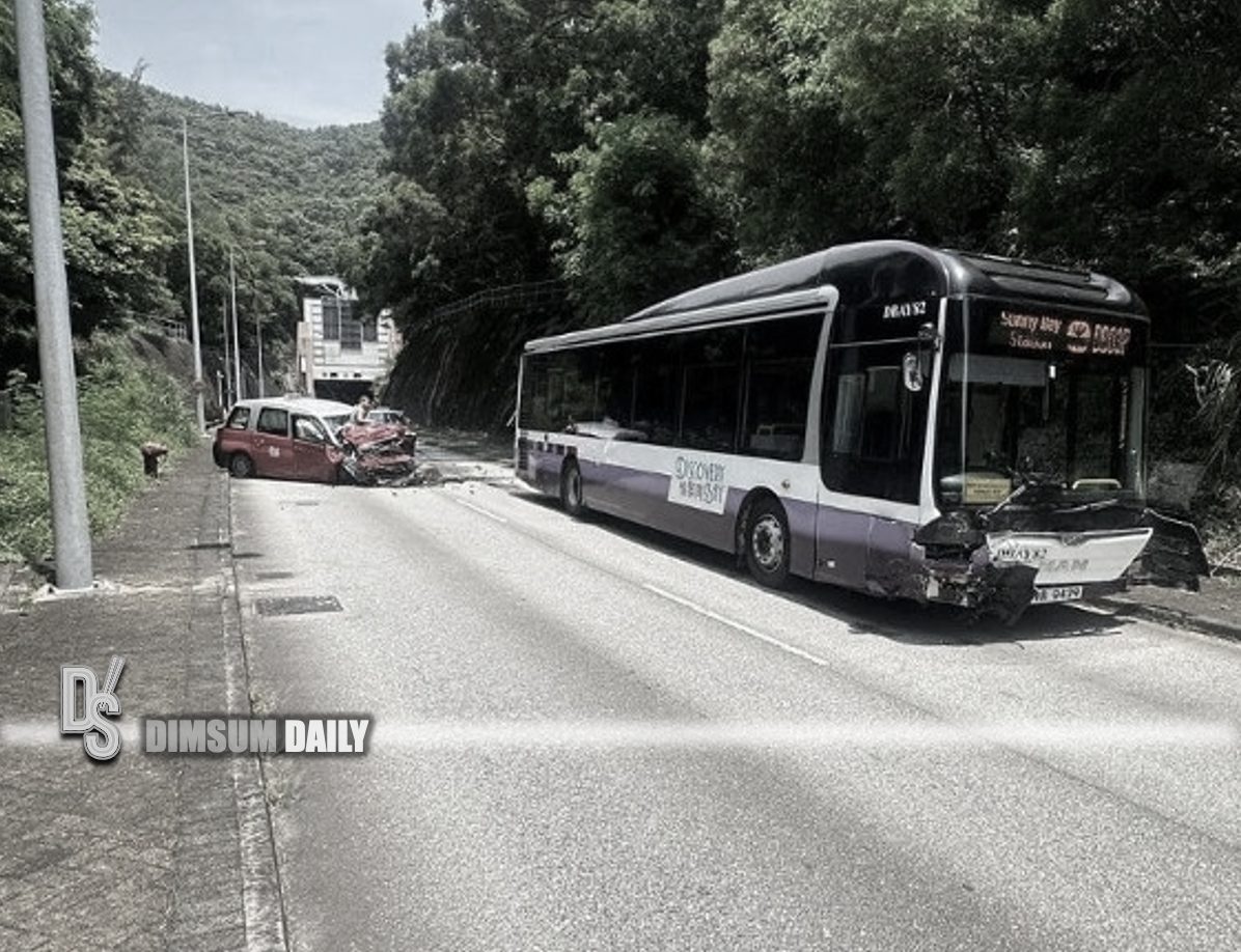 Collision between taxi and Discovery Bay bus in Tung Chung leaves 6 ...