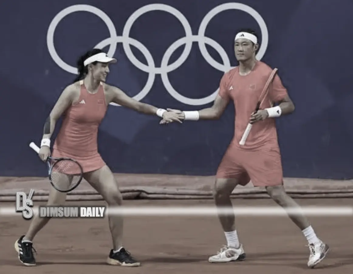 China secures silver in mixed doubles final in tennis at Paris Olympics ...