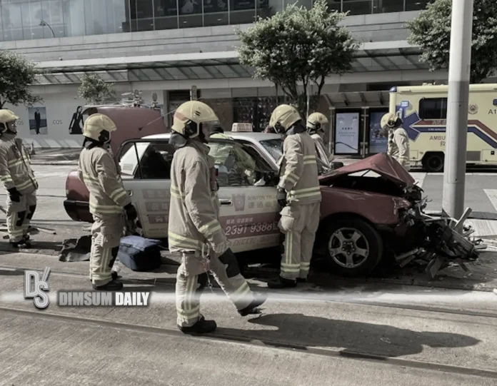 Taxi accident causes disruption on Queensway with two injured