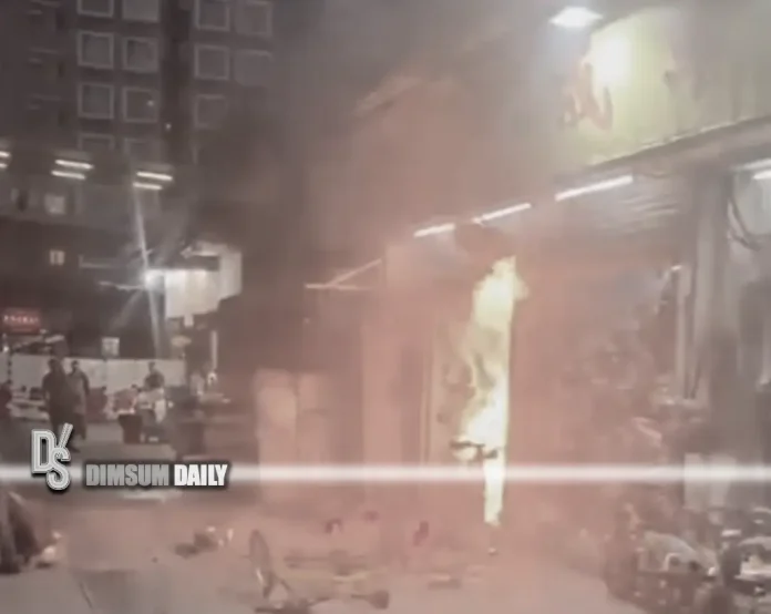 Fire breaks out at Yuen Long bicycle chop, explosions heard - Dimsum Daily