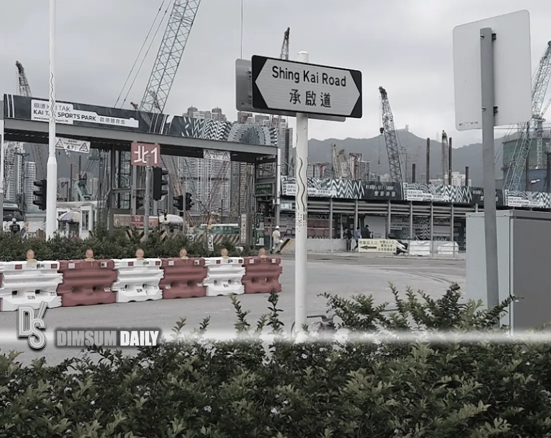 Rare incident involving concrete mixer truck at Kai Tak intersection