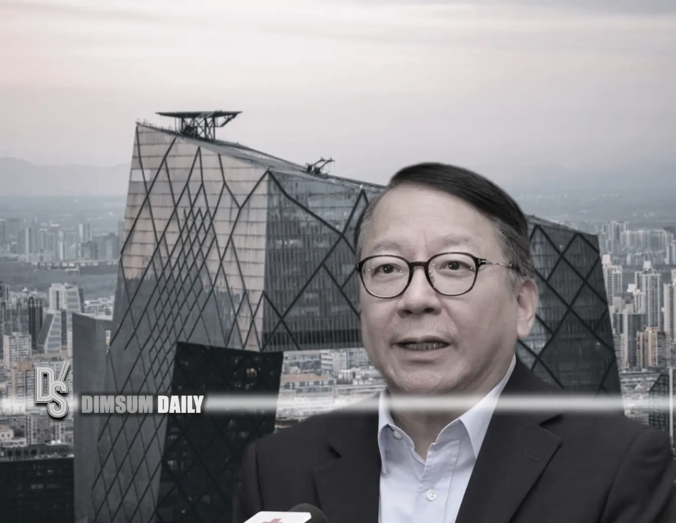 Chief Secretary for Administration Eric Chan and Security Secretary Chris Tang depart for ...