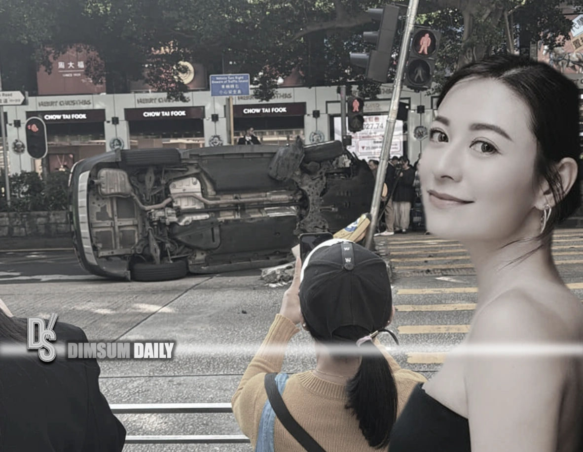 Car overturns in Tsim Sha Tsui, with Hong Kong actress Elanne Kong as ...
