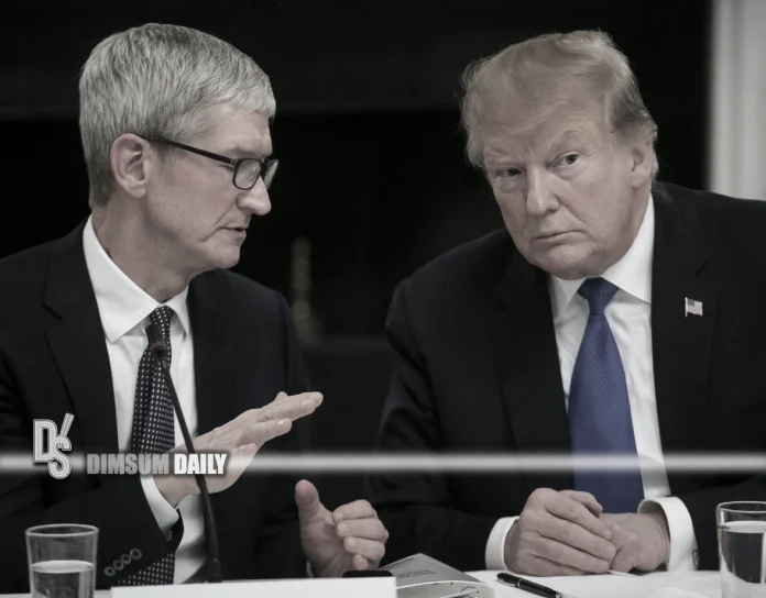 Donald Trump hosts Apple CEO Tim Cook at Mar-a-Lago