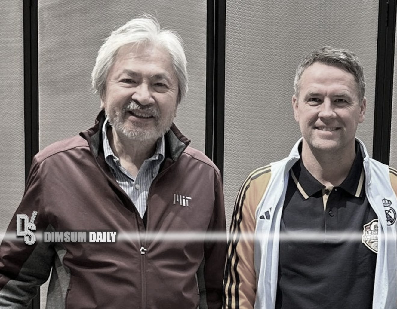 Former Financial Secretary John Tsang engages with football stars ...