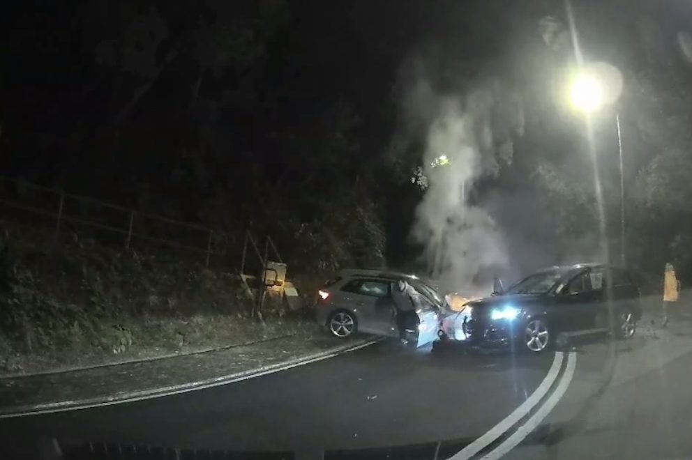 Head-on collision on Route Twisk in Tsuen Wan leaves two injured