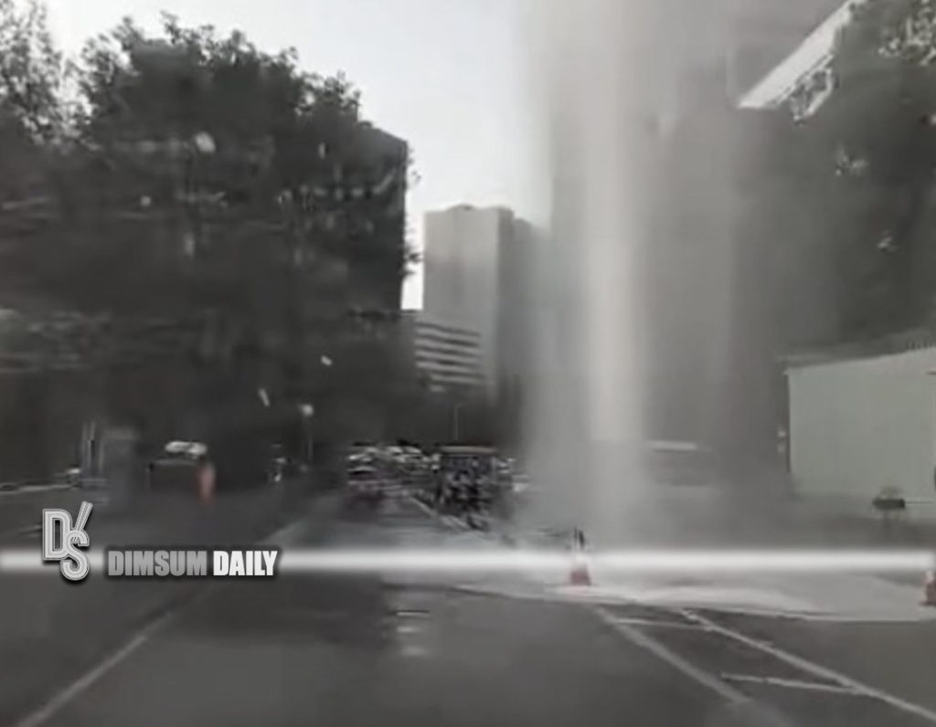 Burst water main causes disruption in Kwai Chung