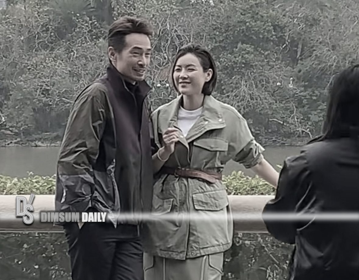 Moses Chan and Aimee Chan spotted displaying affection during filming
