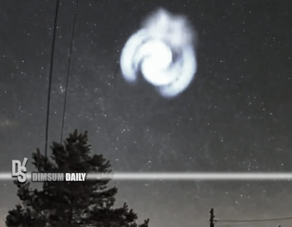 Spectacular spiral in night sky linked to SpaceX rocket launch