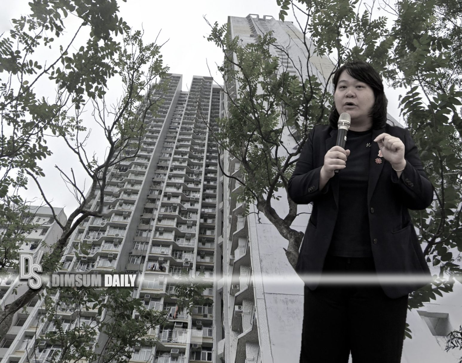 District Councillor Anita Ng Ching-ching injured by falling concrete debris at Yiu Tung Estate ...