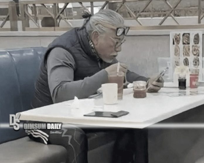 Former actor Roy Cheung spotted dining alone in Hong Kong