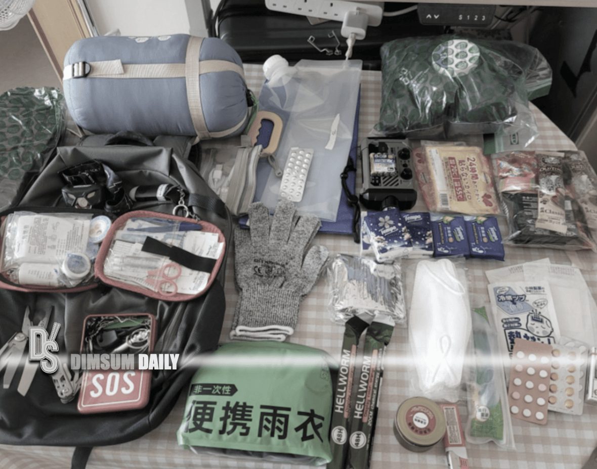 Hong Kong woman prepares emergency kits due to fears of Japanese ...