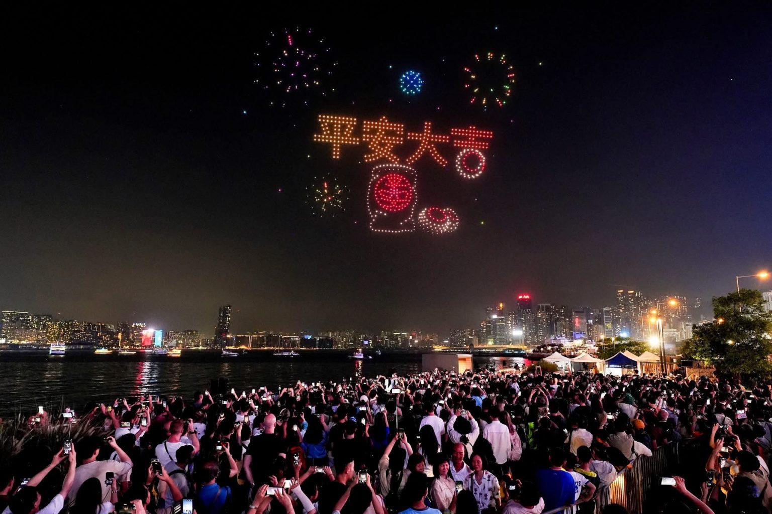 Wan Chai drone show draws crowds, but some viewers say it's too short