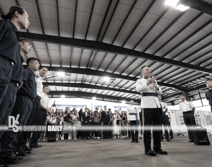 Police Commissioner Joe Chow Yat-ming oversees police cadet training ...